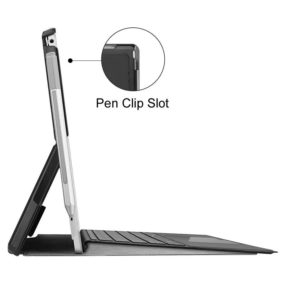 Smart Case Stand for Microsoft Surface Pro 4 / 5 / 6 / 7 (Black)